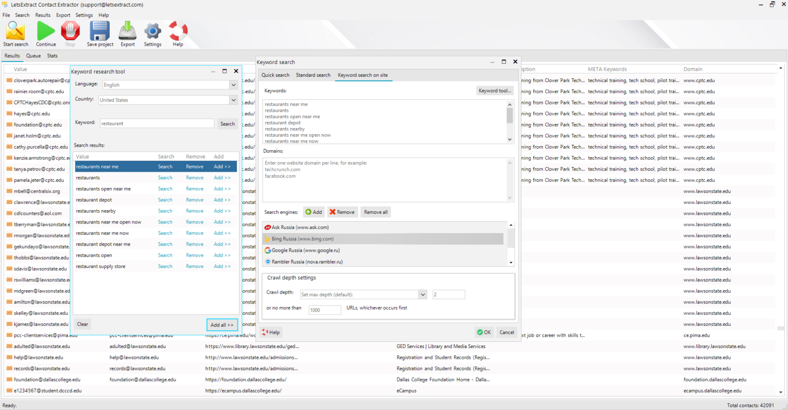 The most powerful email extractor | LetsExtract 7